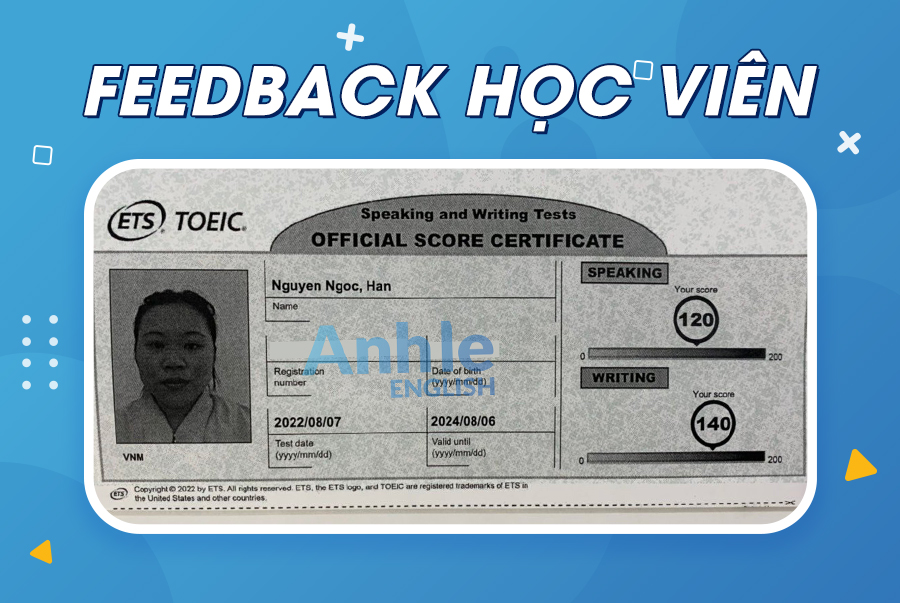 Bạn Ngọc Hân | 260/400 Toeic