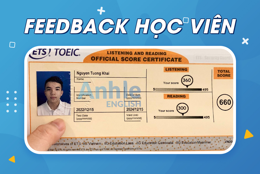 Bạn Tường Khải | 660 Toeic