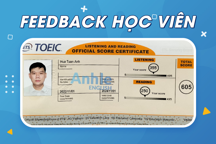 Bạn Tuấn Anh | 605 Toeic