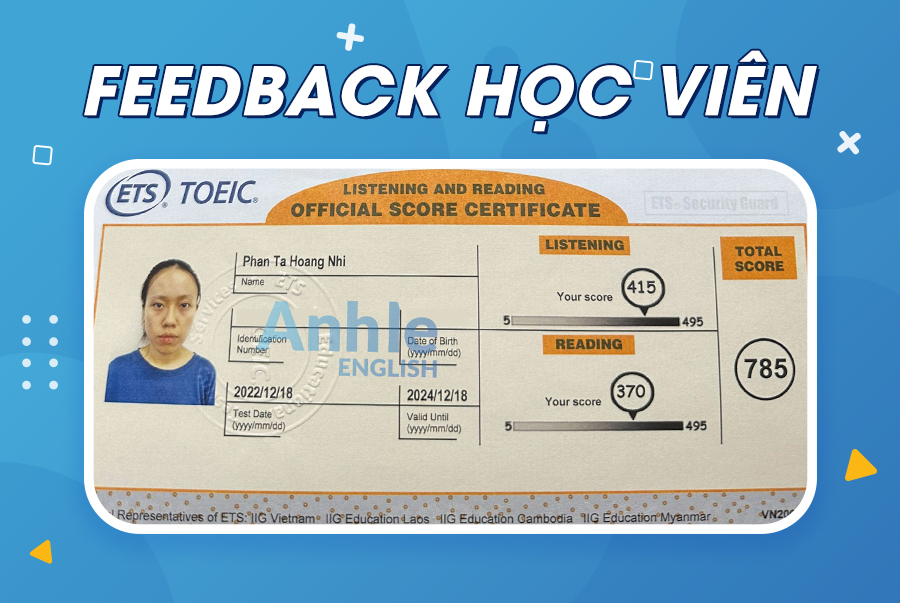 Bạn Hoàng Nhi | 785 Toeic