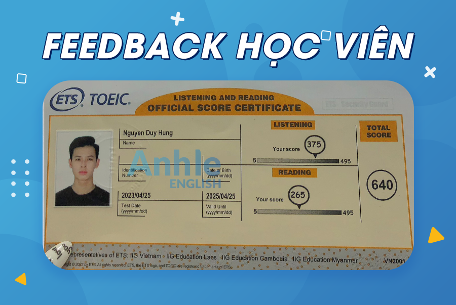 Bạn Duy Hùng | 640 Toeic