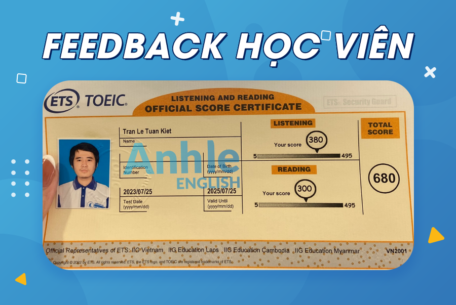 Bạn Tuấn Kiệt | 680 Toeic