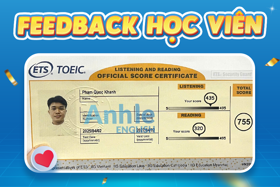 Bạn Quốc Khánh | 755 Toeic