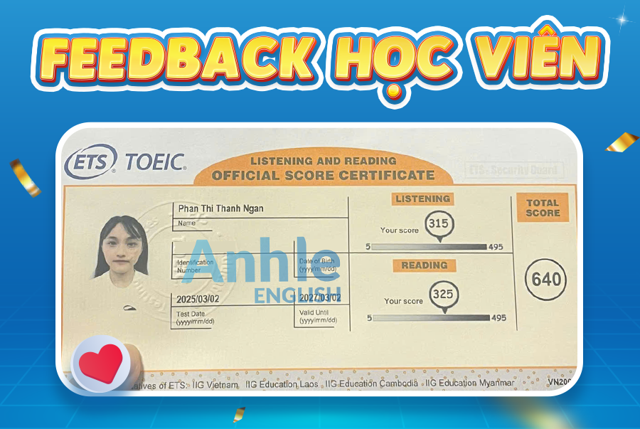 Bạn Thanh Ngân | 640 Toeic