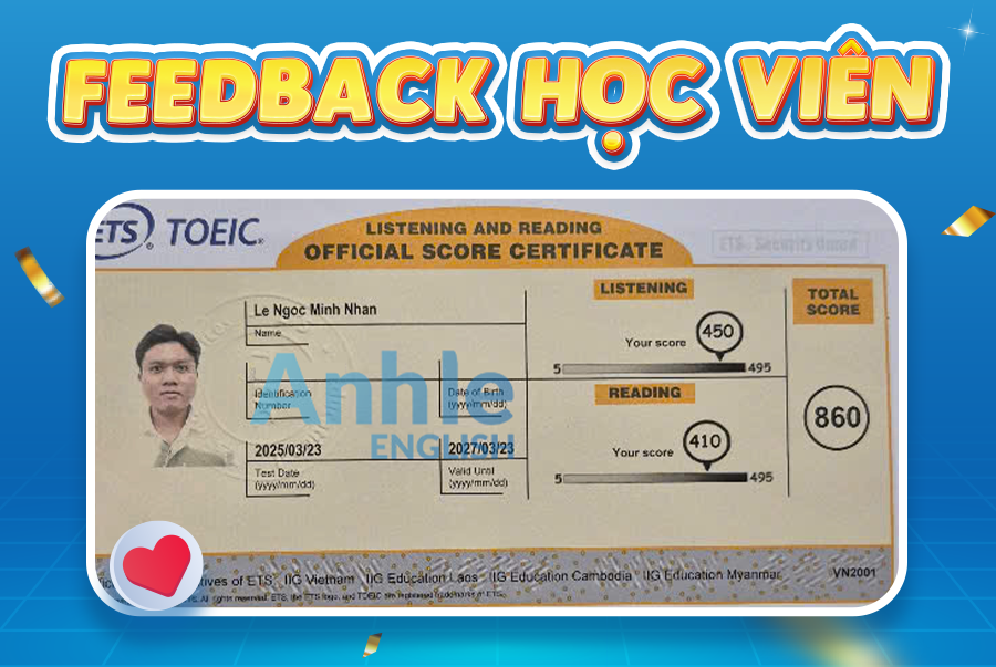 Bạn Minh Nhân | 860 Toeic