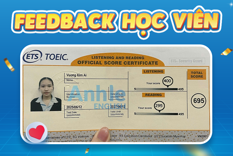 Bạn Kim Ái | 695 Toeic